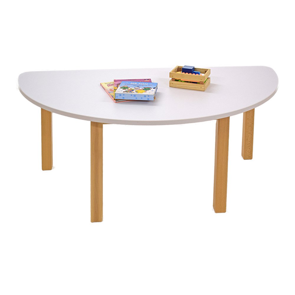 Half Circle White Table Melamine Top
